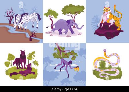 Set of snakes icons with floral design. Happy Chinese new year 2025 ...