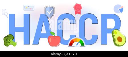 HACCP, hazard analysis and critical control points vector concept. Food ...