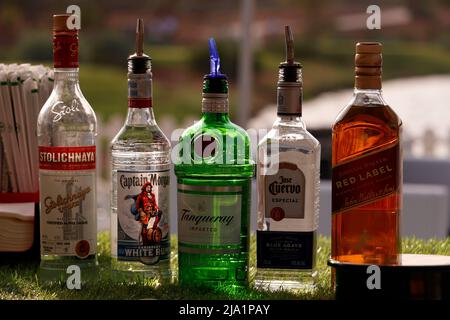 Vodka bottles, Dubai, United Arab Emirates Stock Photo - Alamy