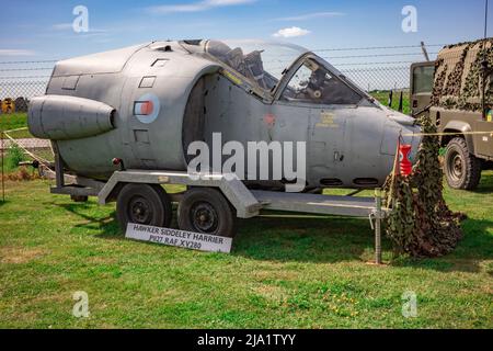 Hawker Siddeley Harrier cockpit on display at Brooklands museum ...
