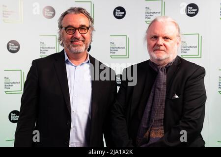 Damion Searls, left, and Jon Fosse attend the 73rd National Book Awards ...