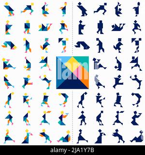 Tangram puzzle for kids. Set of tangram objects Stock Vector Image & Art - Alamy