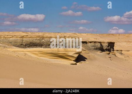 Fossil-bearing strata, Wadi Hitan, World Heritage Site, Fayum, Egypt ...