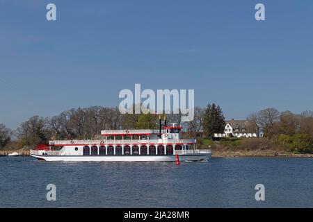 Paddle steamer Schlei Princess, Rabelsund, Rabel, Schlei, Schleswig ...