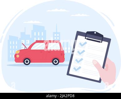 Car Inspection of The Station Detects Faults, Draws up a Checklist of ...