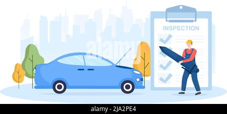 Car Inspection of The Station Detects Faults, Draws up a Checklist of ...