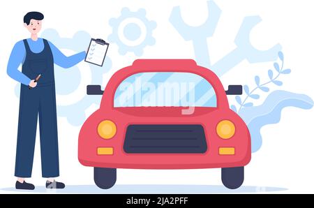 Car Inspection of The Station Detects Faults, Draws up a Checklist of ...
