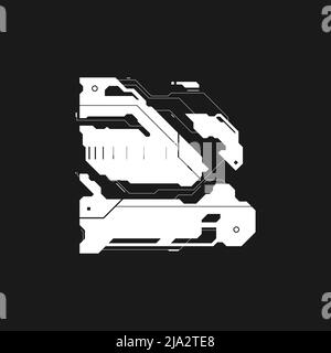 Cyberpunk tech style arrow, pointer. Cyber arrow. Cyberpunk aesthetics ...