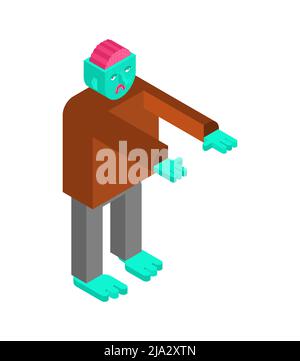 zombie monster isometric icon vector illustration Stock Vector Image ...