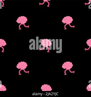 Brain is running. Runaway brains. Brain drain concept Stock Vector ...