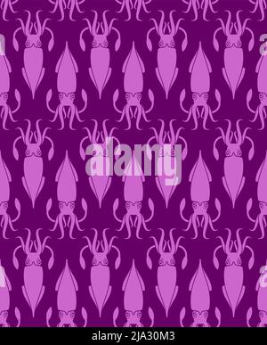 Squid pattern seamless. calamary background. Baby fabric texture Stock ...
