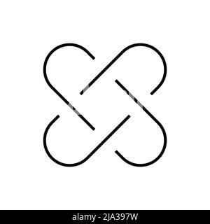 Two intertwined loops vector sign Stock Vector Image & Art - Alamy
