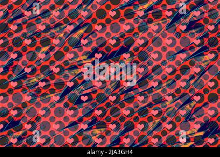 Abstract picture of the heart. Creative marbling heart pattern ...