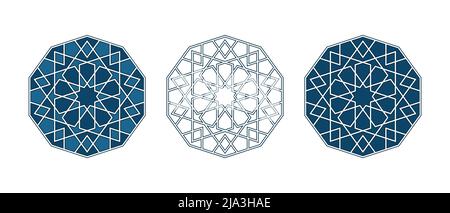 Persian geometric mosaic rosettes for Ramadan card Stock Vector Image ...