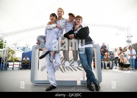 Eden Dambrine (l-r), Leon Bataille, Igor van Dessel and Gustav De Waele ...