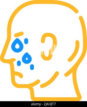 tears problem color icon vector. tears problem sign. isolated symbol ...