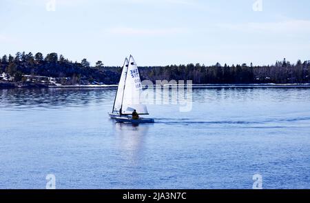Holmsund, Norrland Sweden - April 24, 2022: red abstract artwork in ...