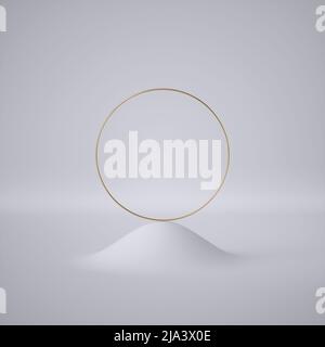 Premium Abstract White Golden Blank Picture Frame Mockup with Abstract ...