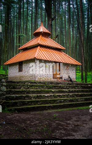 july 21st 2021 Uttarakhand. A beautiful temple amidst deodar forest ...