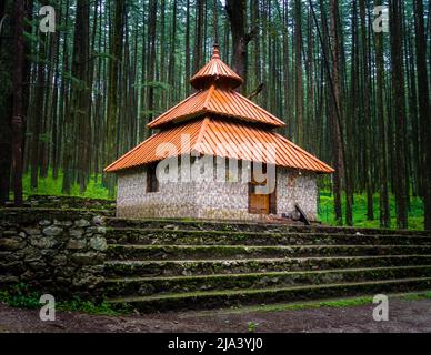 july 21st 2021 Uttarakhand. A beautiful temple amidst deodar forest ...