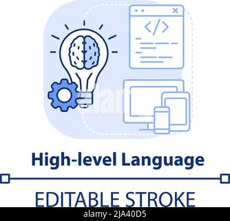 High level language concept icon Stock Vector Image & Art - Alamy