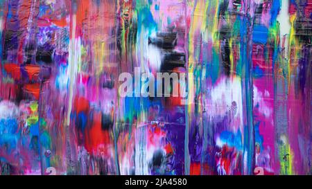 Texture created with paint of vibrant and diverse colors that create an ...