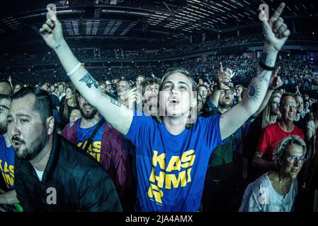 Herning, Denmark. 26th May, 2022. The Danish rock band Kashmir performs ...