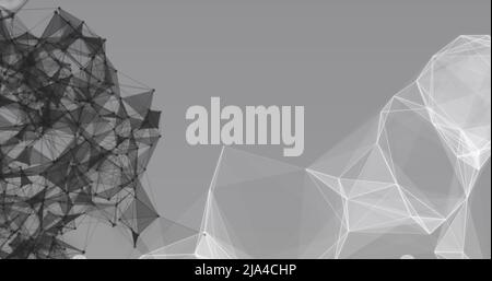 Image of plexus networks and data processing over world map against black background Stock Photo ...