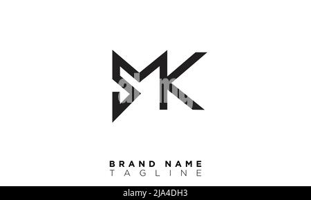 SMK logo. SMK letter. SMK letter logo design. Initials SMK logo linked ...