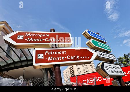 Circuit atmosphere - road signs. Monaco Grand Prix, Friday 27th May ...