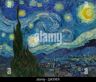 Vincent van Gogh "Starry Night" painting on display at the Museum of ...