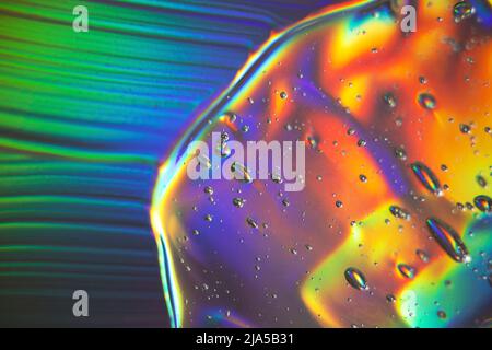 Abstract cosmetics gel on holographic background.Good as cosmetic ...