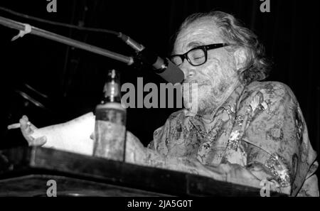 Writer and poet Charles Bukowski reading his work in Los Angeles, CA ...