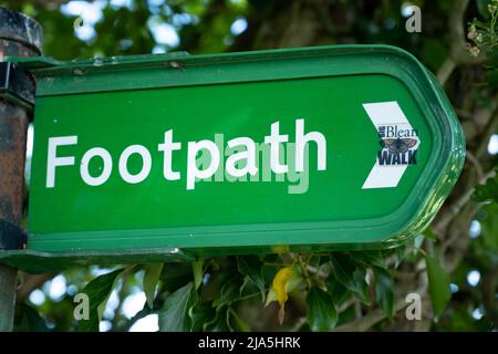 A sign for the Big Blean walk at Blean Woods near Canterbury in Kent ...