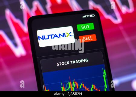 Brazil. 26th May, 2022. In this photo illustration the stock trading ...