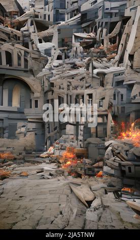 Abstract digital illustration; inspired by the current war Stock Photo ...