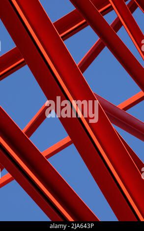 Steel structure architecture detail. metallic construction Stock Photo ...
