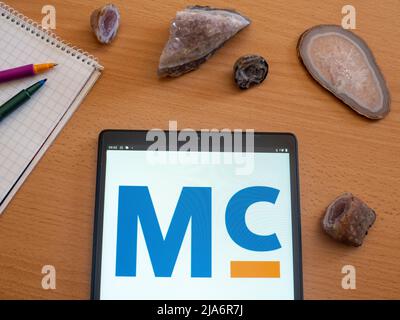 In this photo illustration a McKesson Corporation logo seen displayed ...