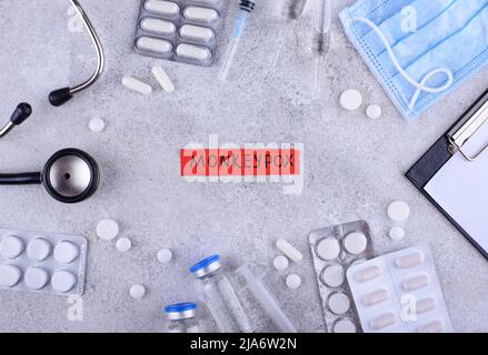 Monkeypox virus concept. Medical desk Stock Photo - Alamy