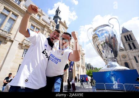 An inflatable trophy on display at the Basilica of Saint-Denis ahead of ...