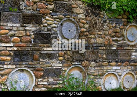 Landscape decorated with traditional stone mill in Chinese garden Stock ...