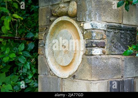 Landscape decorated with traditional stone mill in Chinese garden Stock ...