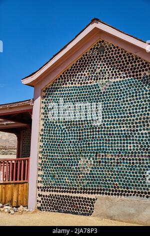The Bottle House in the ghost town of Rhyolite, Nevada, was built by a ...