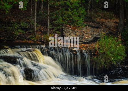 Whitefish Falls near Trenary, Michigan Stock Photo - Alamy