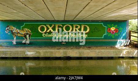OXFORD CITY ENGLAND OXFORD CANAL PAINTING OF WILDLIFE AT THE SIDE OF ...