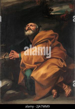 Jusepe de Ribera, The Repentance of Saint Peter, painting in oil on ...
