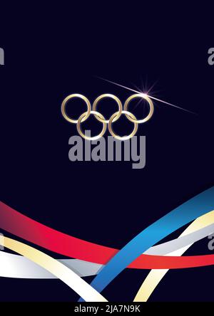 Olympic Games Background and Ribbons Illustration Stock Photo - Alamy