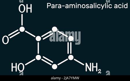 4-Aminosalicylic acid, para-aminosalicylic acid or PAS molecule. It is ...