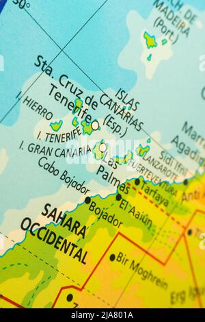 Map of Tenerife, Canary Islands Stock Photo - Alamy