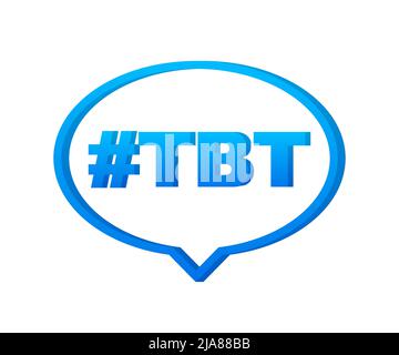 Tbt hashtag thursday throwback symbol. Vector stock illustration Stock ...